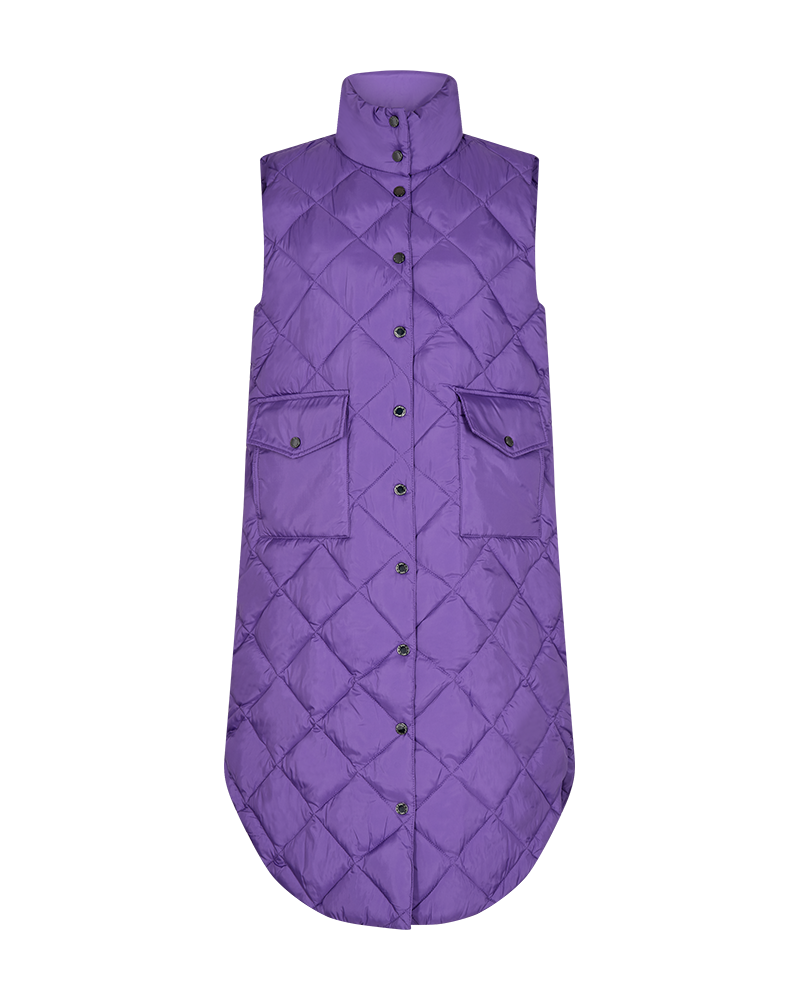 FREE/QUNET - FQOLGA Vest lang vatteret - lilla- Nedsat med 50%